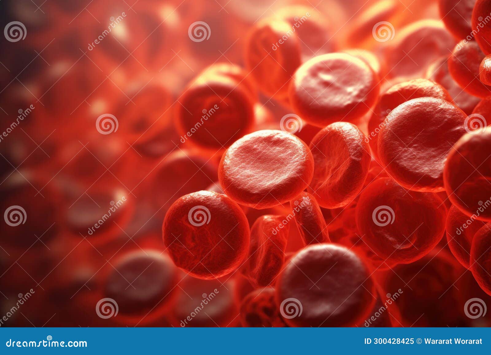 Close Up of Human Red Blood Cells Stock Illustration - Illustration of ...