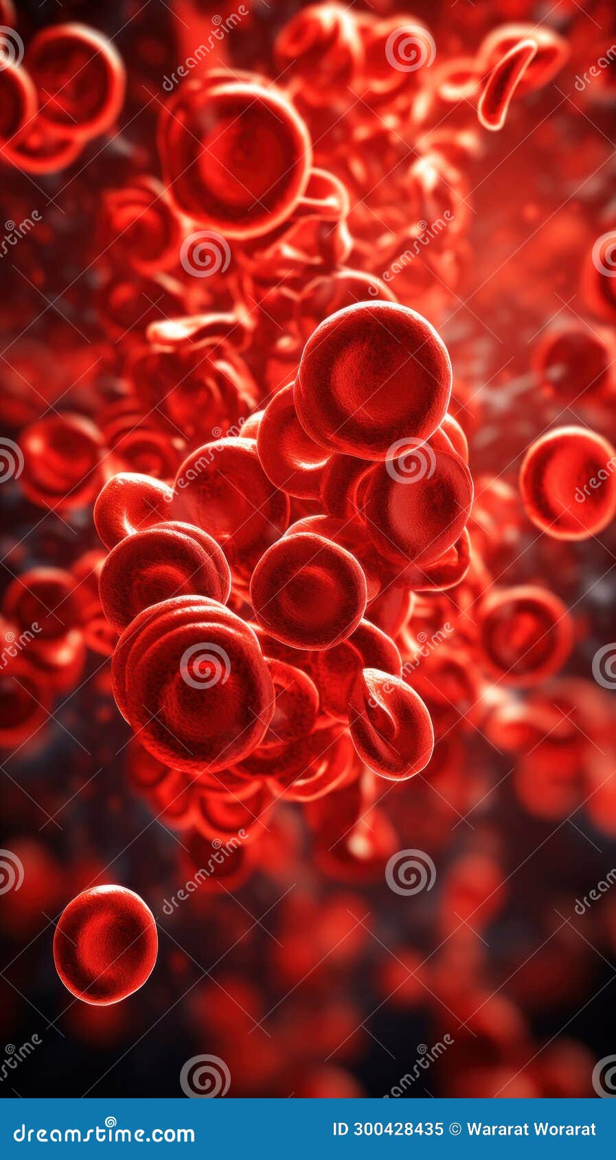 Close Up of Human Red Blood Cells Stock Illustration - Illustration of ...