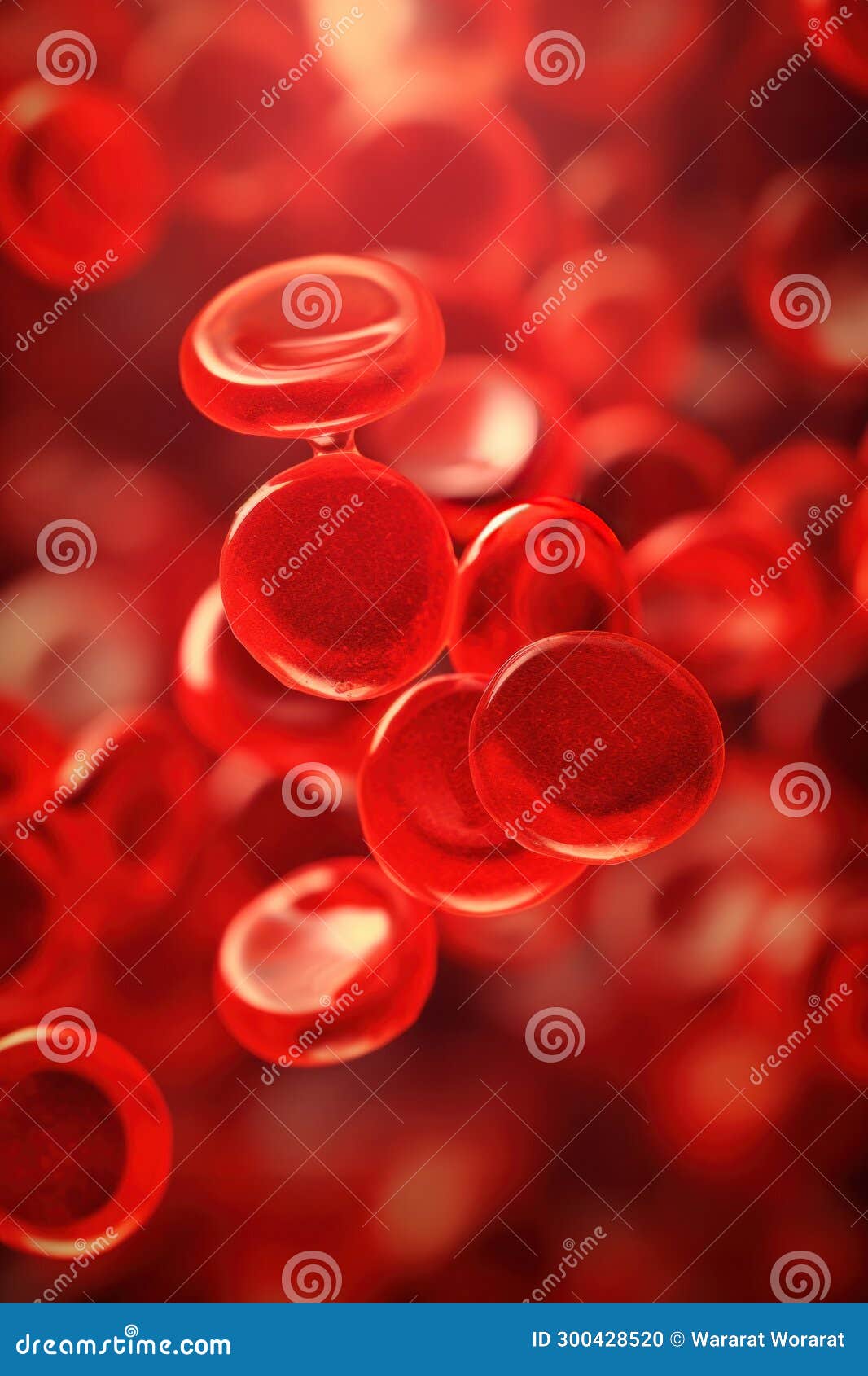 Close Up of Human Red Blood Cells Stock Illustration - Illustration of ...