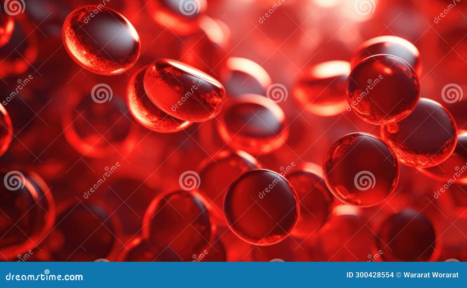 Close Up of Human Red Blood Cells Stock Illustration - Illustration of ...
