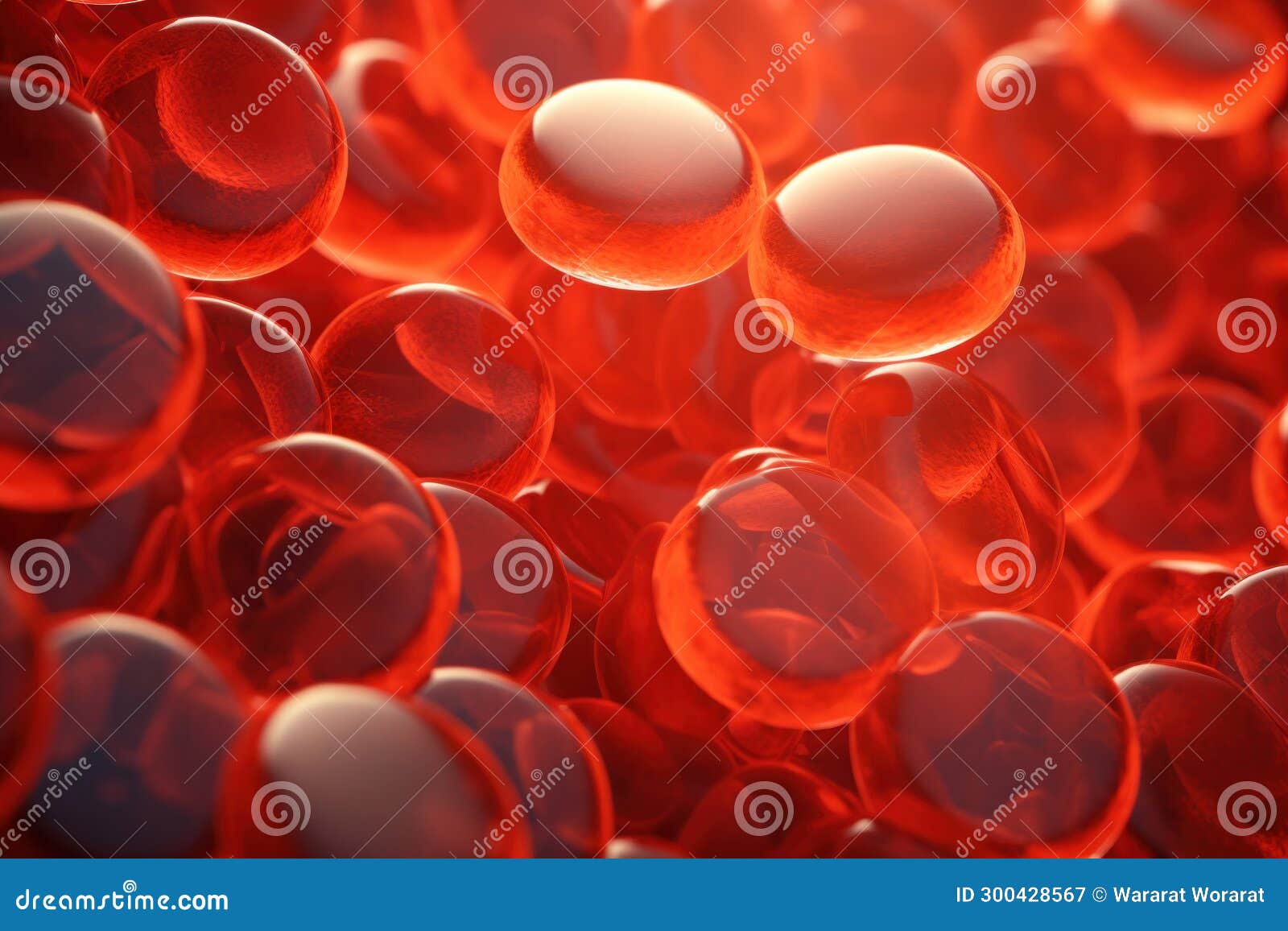 Close Up of Human Red Blood Cells Stock Illustration - Illustration of ...
