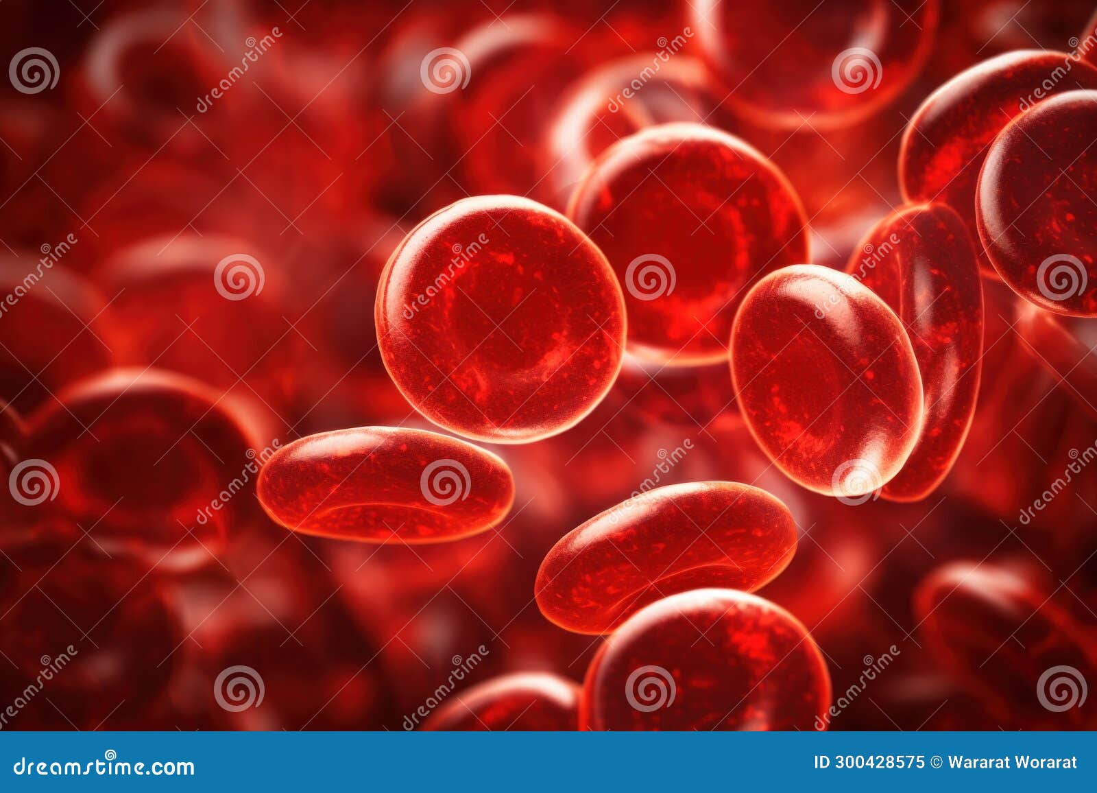 Close Up of Human Red Blood Cells Stock Illustration - Illustration of ...