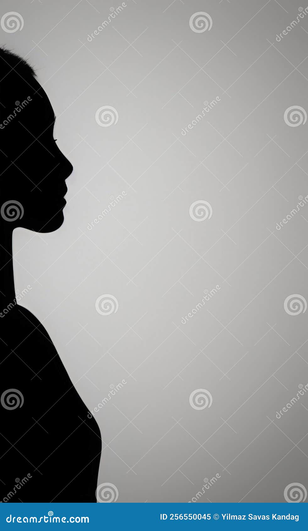 Human Silhouette in Side Profile Stock Vector - Illustration of lips ...