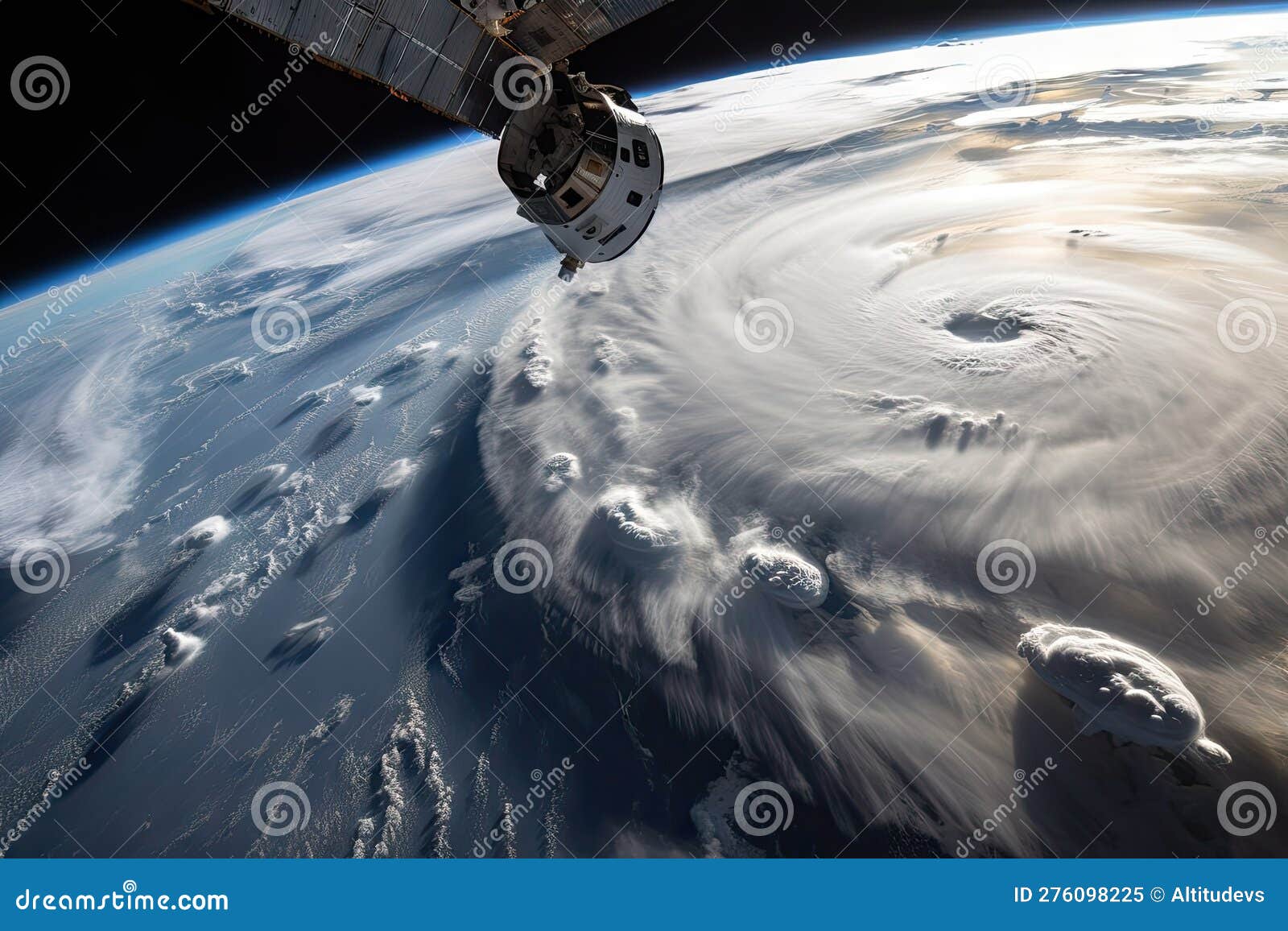 Close-up of Hurricane, with Clouds Swirling and Winds Howling Stock ...