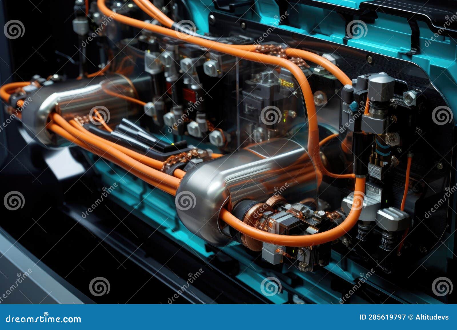 Close-up Of Hydrogen Fuel Cells And Connectors Royalty-Free Stock Photo ...