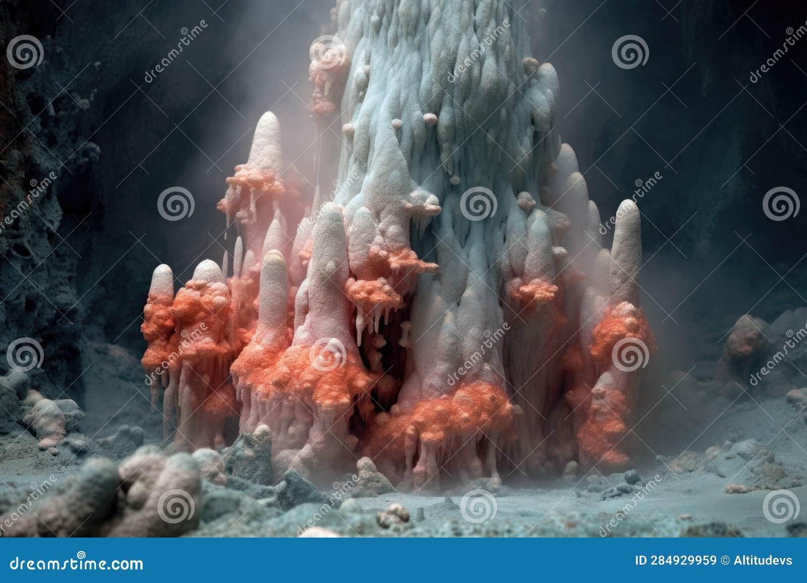 Close-up of a Hydrothermal Vent Spewing Minerals Stock Image - Image of ...