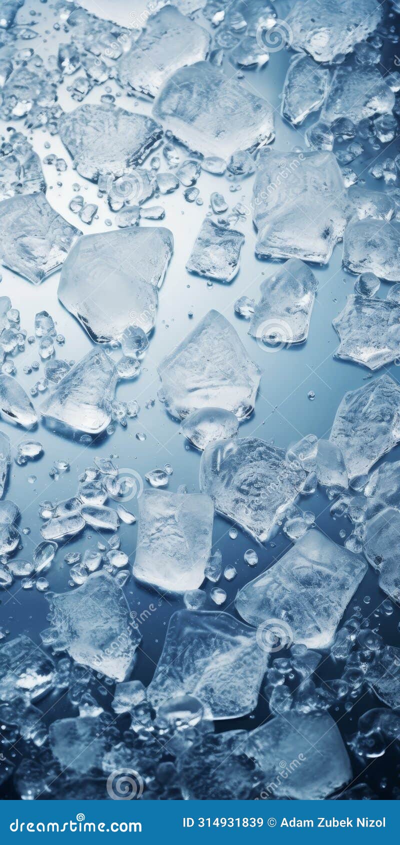 Close-up of Ice Cubes Floating in Water Stock Illustration ...