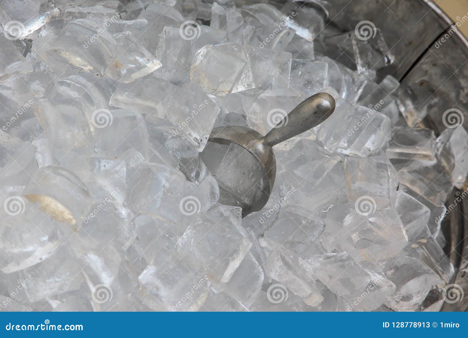 Ice inside bucket stock image. Image of frost, cool - 128778913