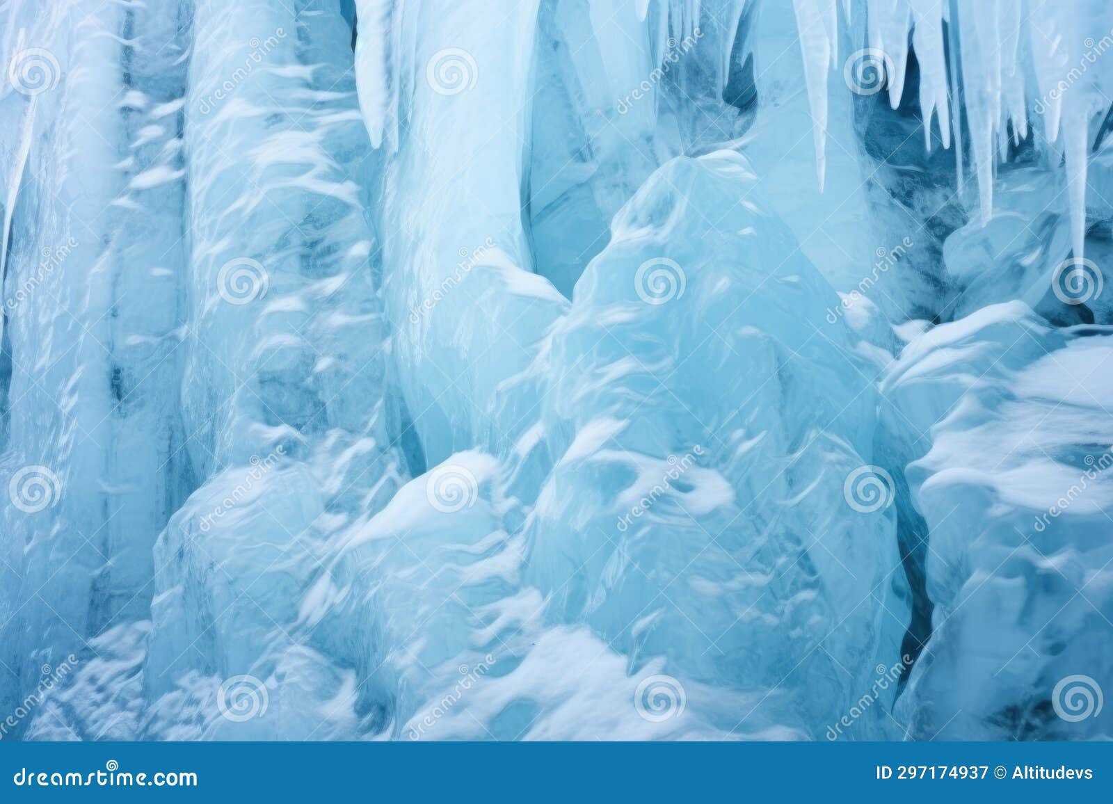 Close-up of an Ice Structure Formed on a Glacier Stock Image - Image of ...