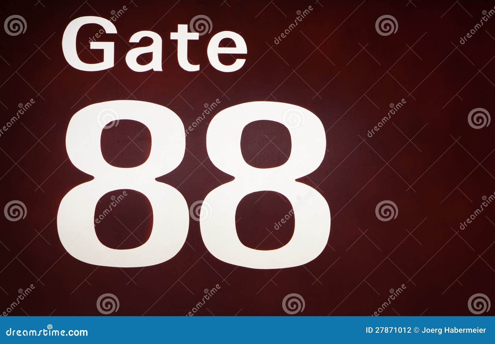 Close-up of an Illuminated Airport Gate Sign Stock Photo - Image of ...