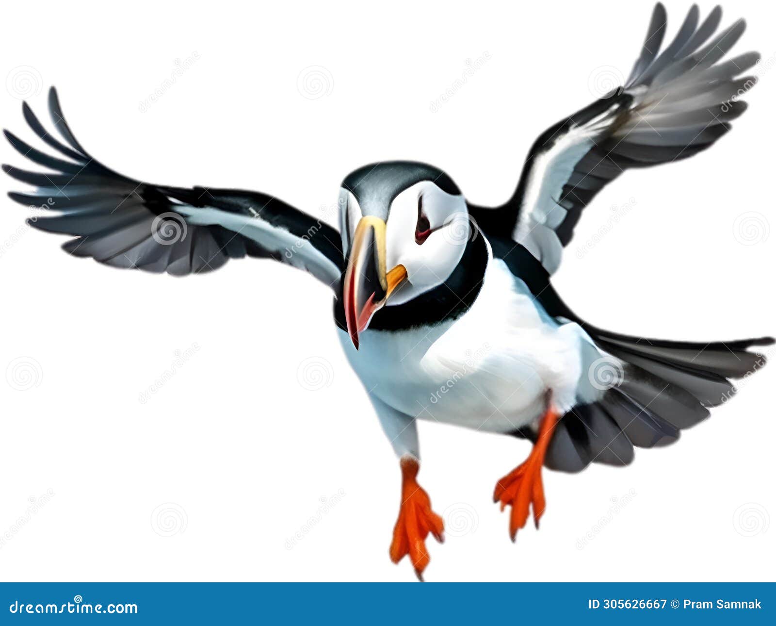 Close-up Image of an Atlantic Puffin Bird. AI-generated. Stock Image ...
