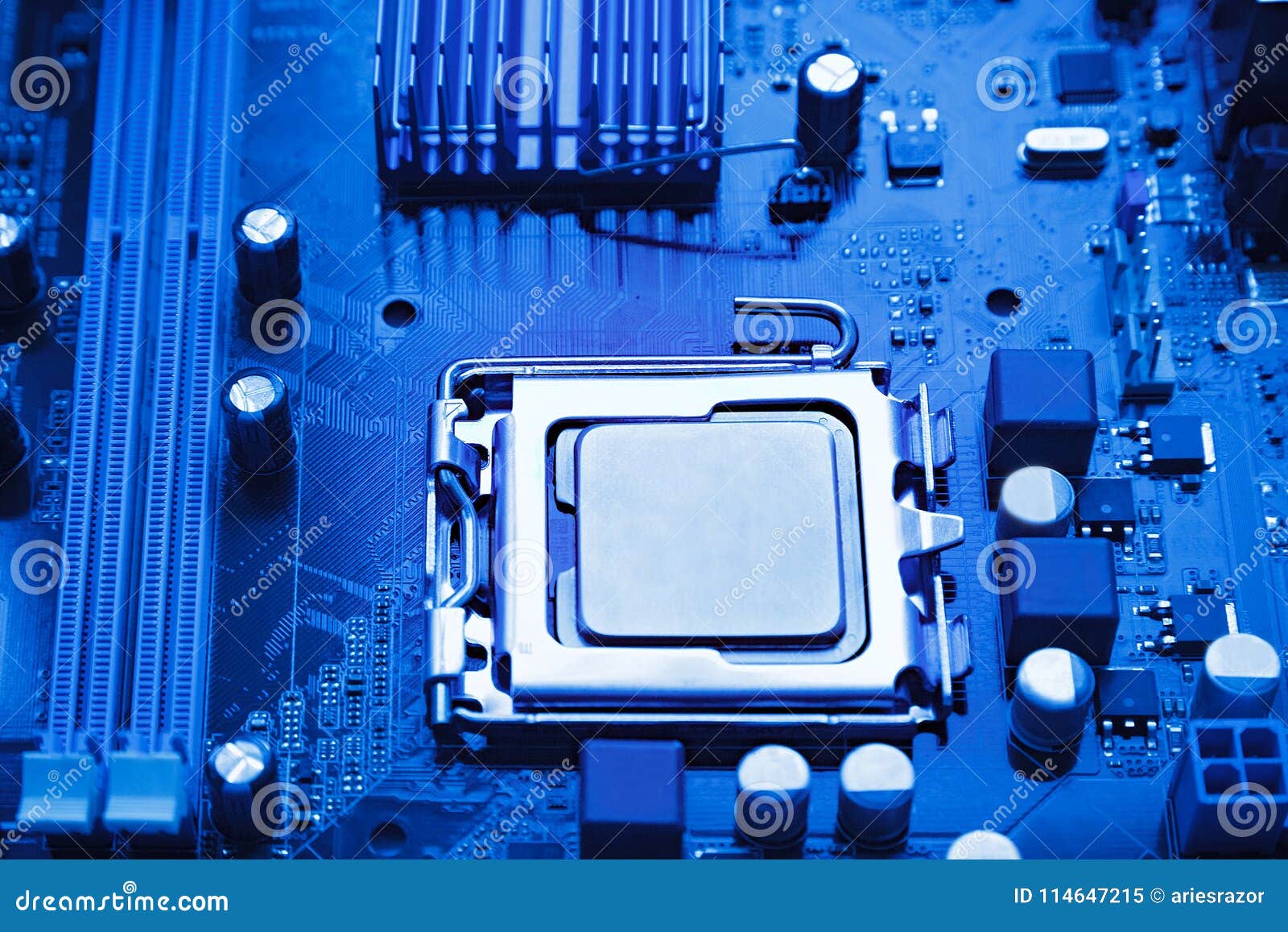 Close-up Image of the Back Part of Computer`s Motherboard Stock Image ...