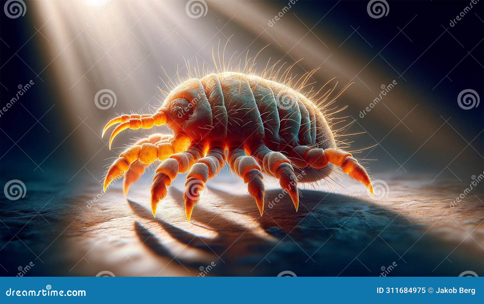 Close-up Image of a Bed Tick. Stock Image - Image of legs, unwelcome ...