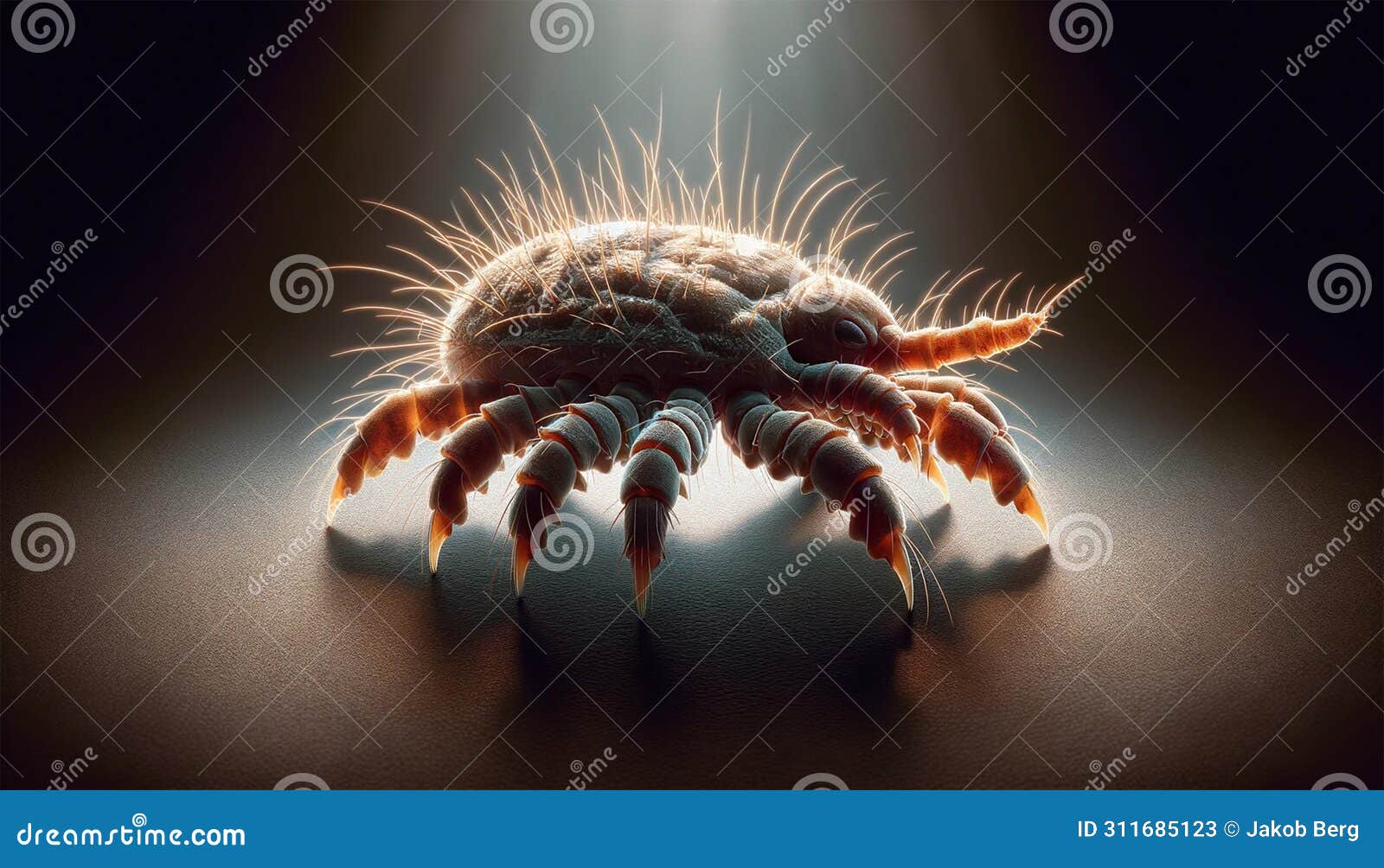 Close-up Image of a Bed Tick. Stock Image - Image of pest, detailed ...