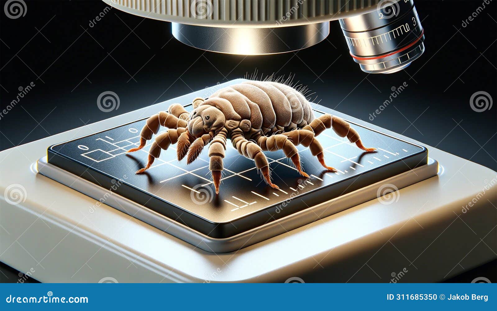 Close-up Image of a Bed Tick. Stock Photo - Image of survival, macro ...