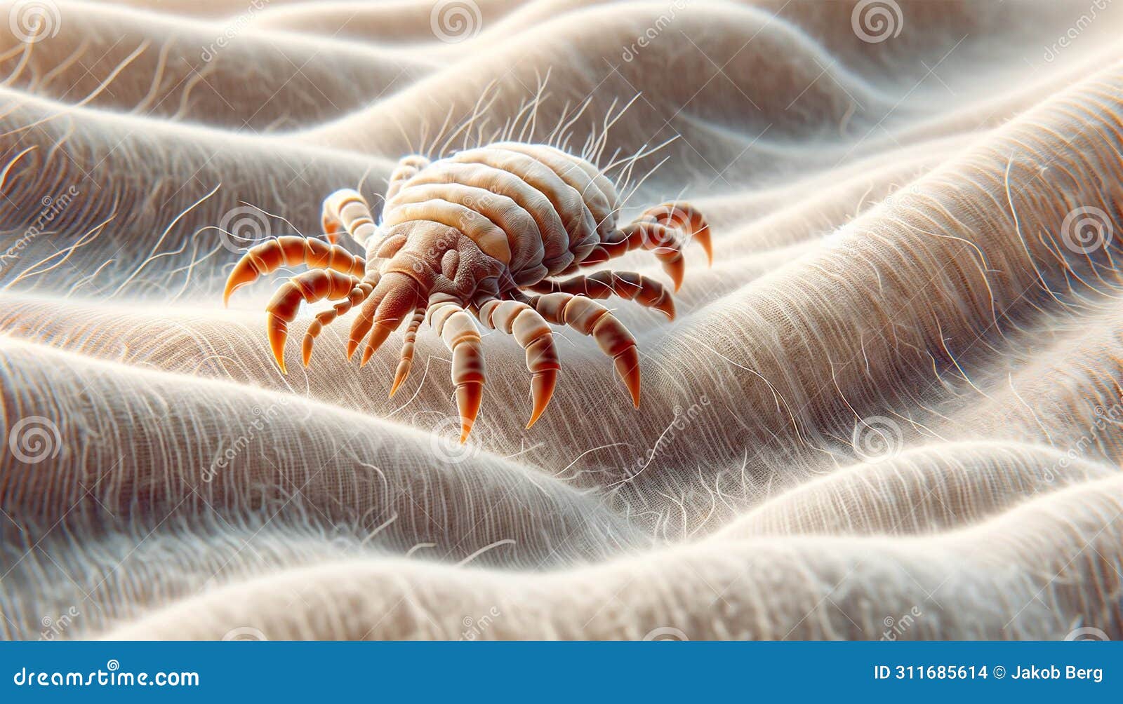 Close-up Image of a Bed Tick. Stock Photo - Image of exoskeleton ...
