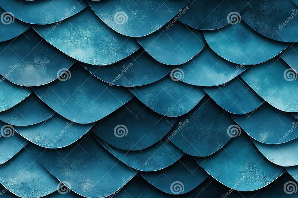 Abstract Blue Scale Pattern with Textured Surface Stock Illustration ...