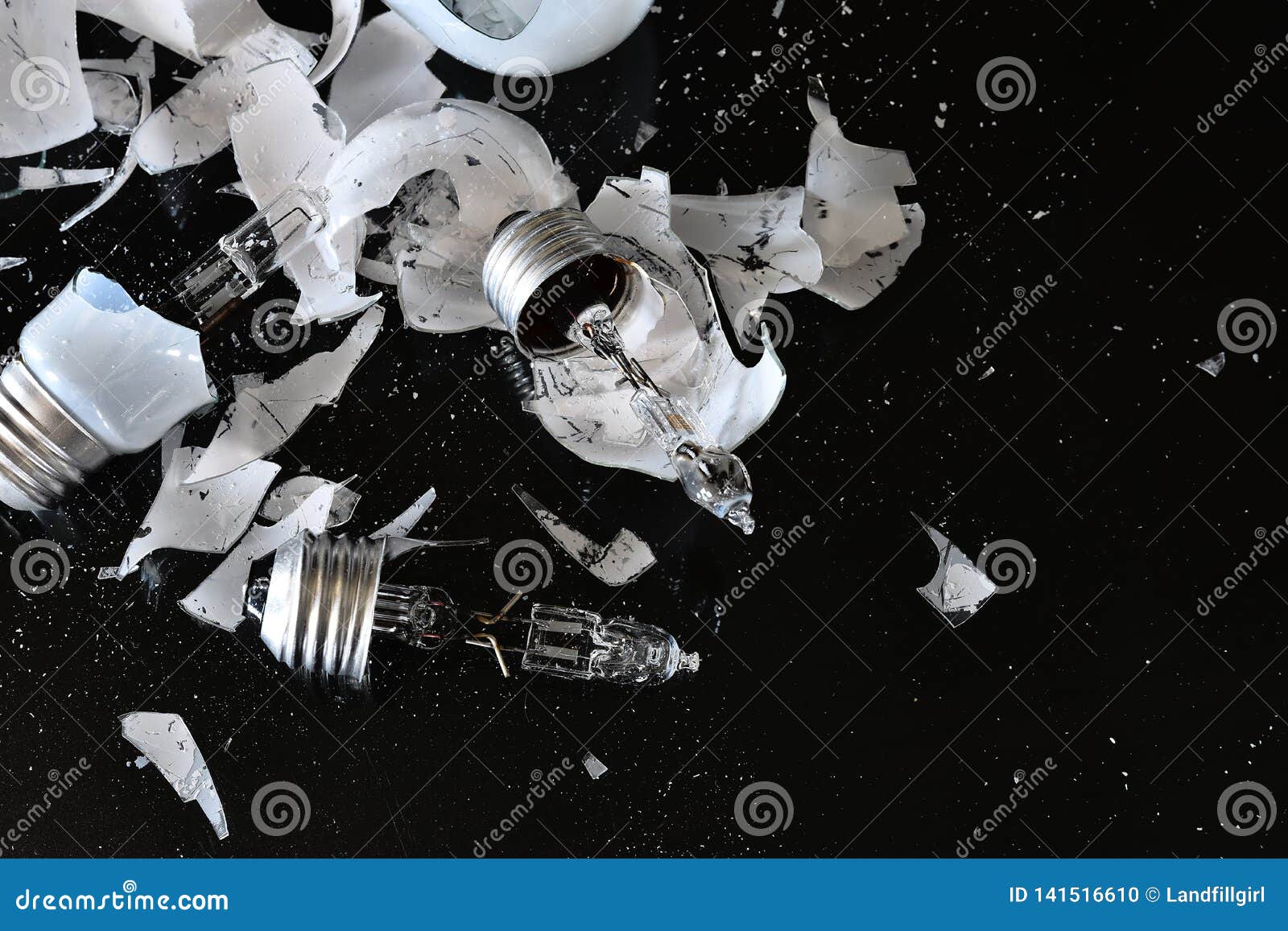 Broken Light Bulb Close Up stock photo. Image of close - 141516610