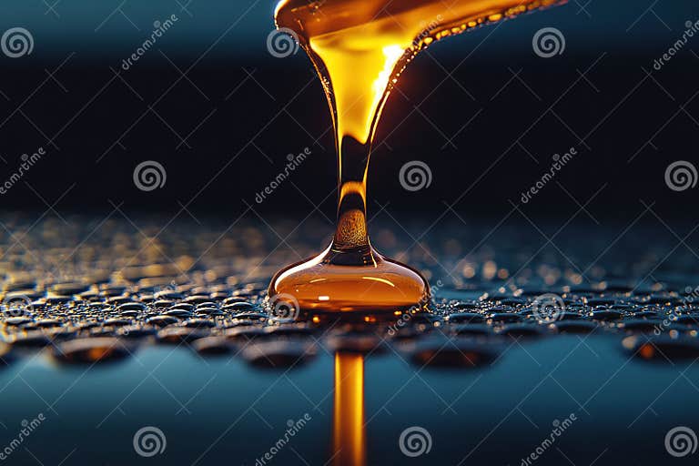Dripping Water: Close-up of Water Droplets in Motion Stock Illustration ...