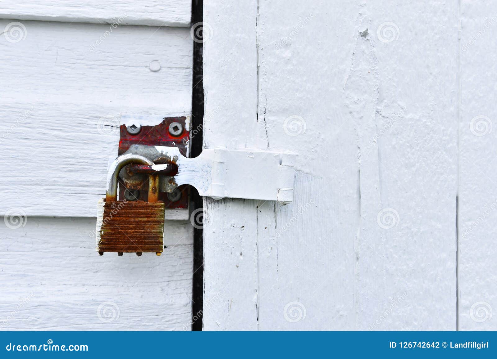 Closed and Locked Padlock Close Up Stock Photo - Image of wood, closed ...