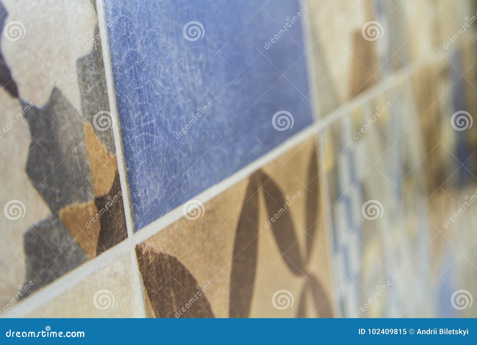 Close-up Image of Colorful Ceramic Tiles on the Wall Stock Image ...