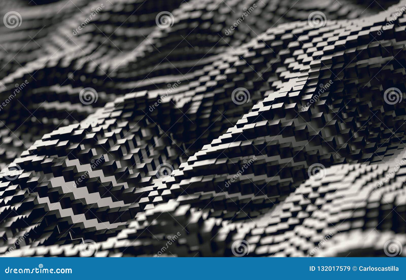 Close Up Image of Cubes Mesh and Waves Abstract Background Stock ...