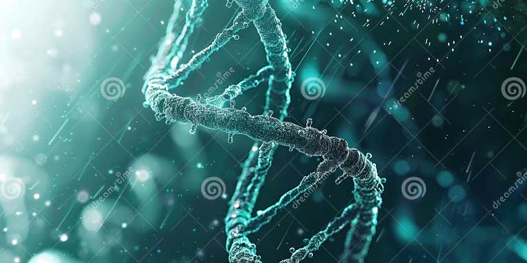 A Close-up Image of a DNA Double Helix, Showcasing the Complexity of ...