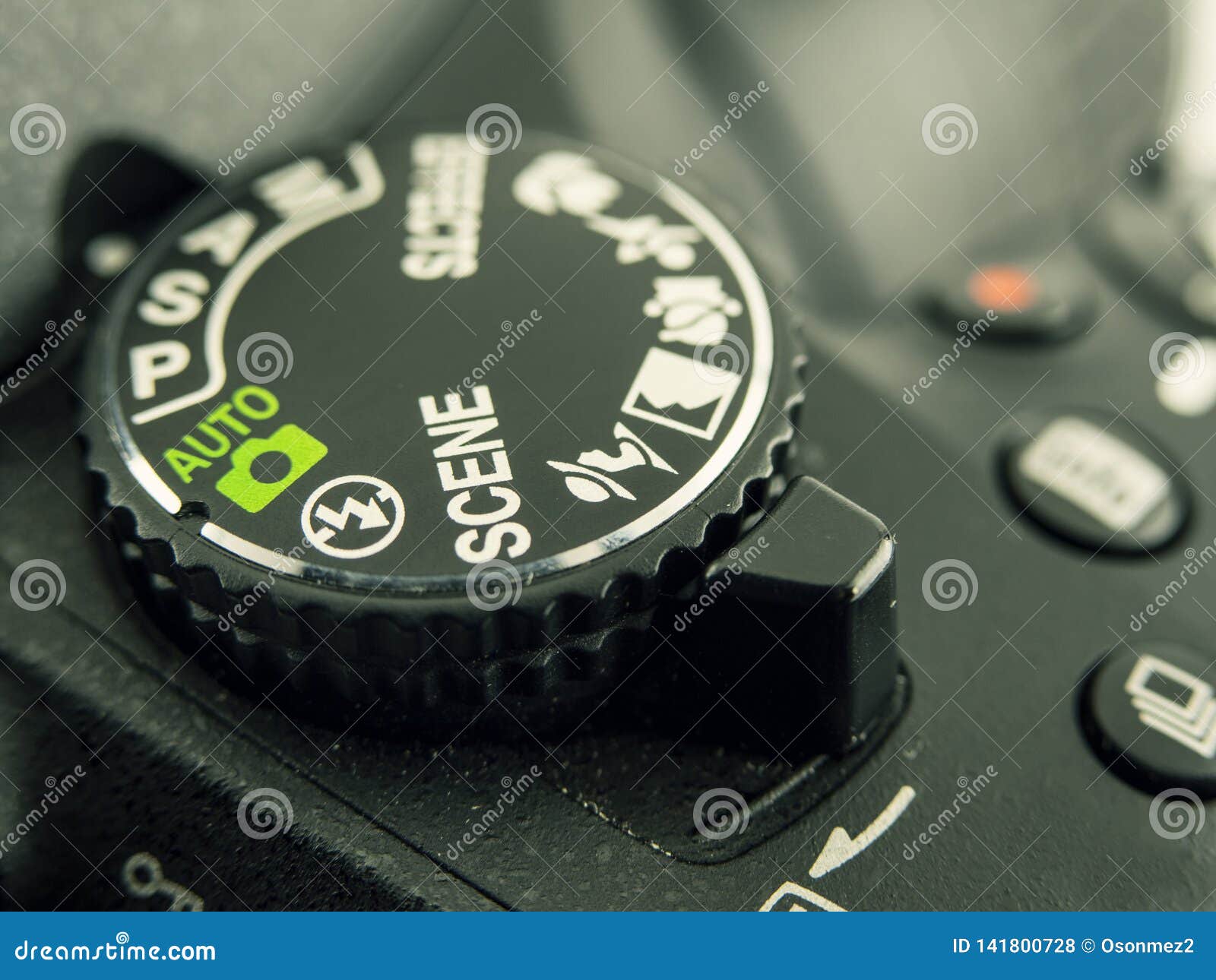 Close-up Image of DSLR Camera Dial Button for Dijital Photography Stock ...