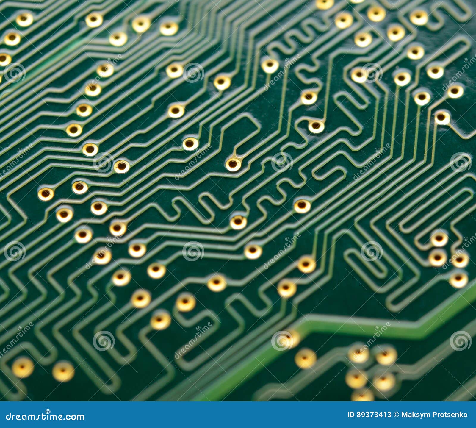 Close Up Image of Electronic Circuit Board. Computer Technology Concept ...