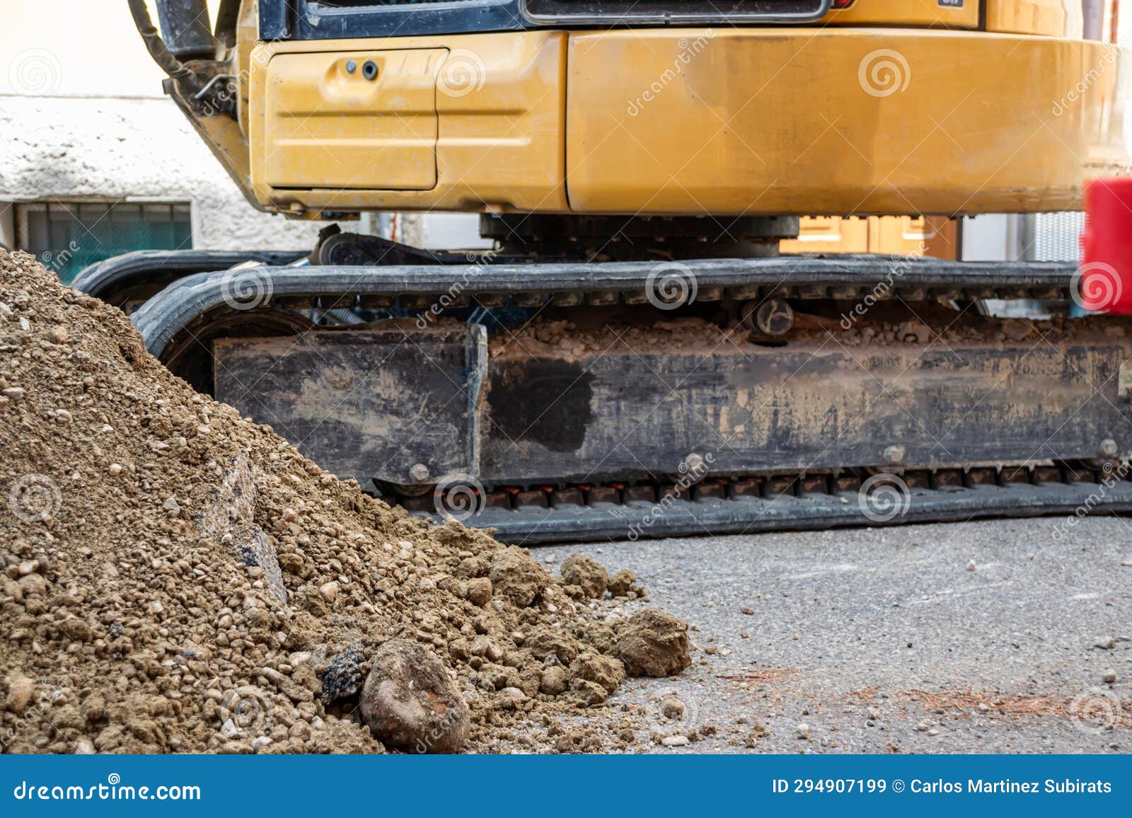 Close Up Image of Excavator in Operation Digging in Ground Stock Image ...