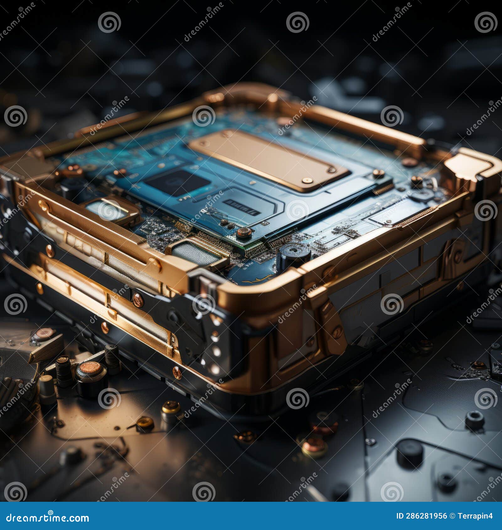 Close Up Image of an Exposed Computer CPU Circuit, Central Processing Unit, Computer Processor ...