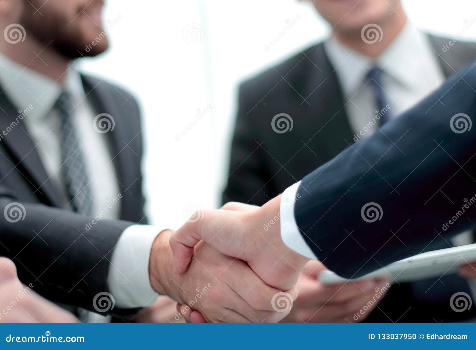 Close-up Image of a Firm Handshake Stock Photo - Image of friendship ...