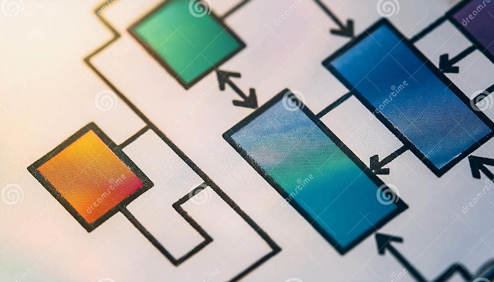 Flowchart Showing Various Steps of a Process, Representing Workflow ...