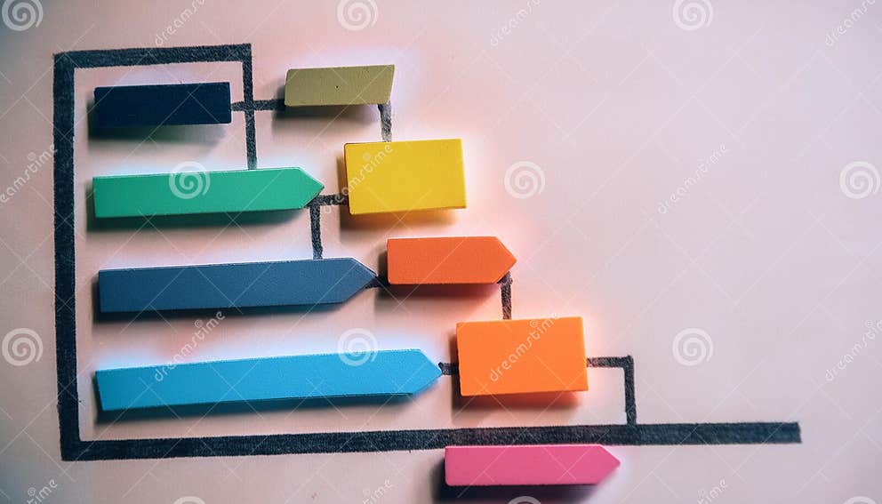 Flowchart Showing Various Steps of a Process, Representing Workflow ...