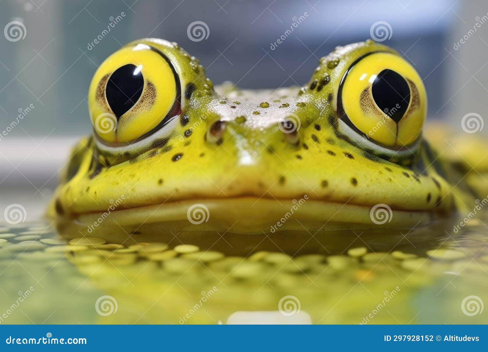 Close-up Image of a Frogs Bulging Eyes Stock Photo - Image of green ...