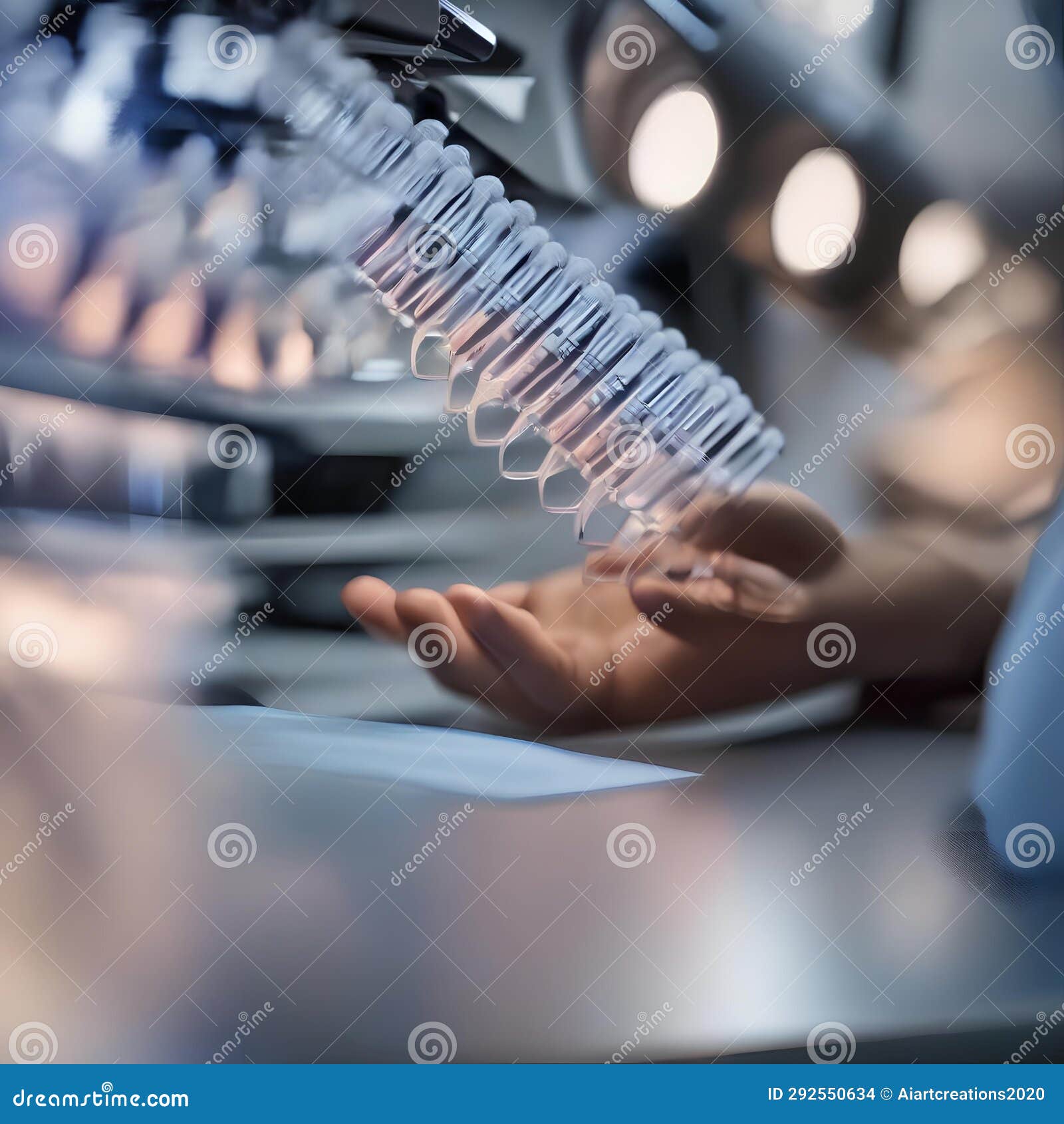 A Close-up Image of a Geneticist Using Advanced Equipment To Sequence ...