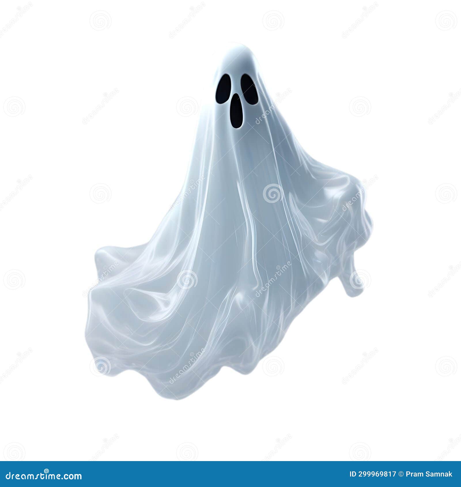 A Close-up Image of a Ghost. Ai-Generated. Stock Image - Illustration ...