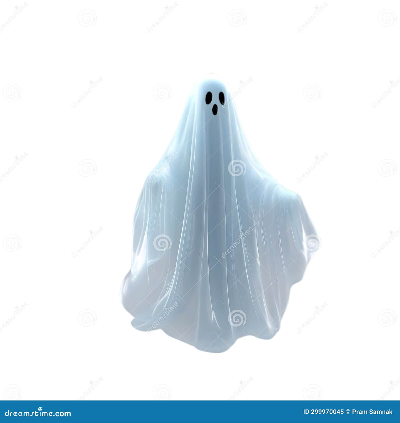 A Close-up Image of a Ghost. Ai-Generated. Stock Image - Illustration ...