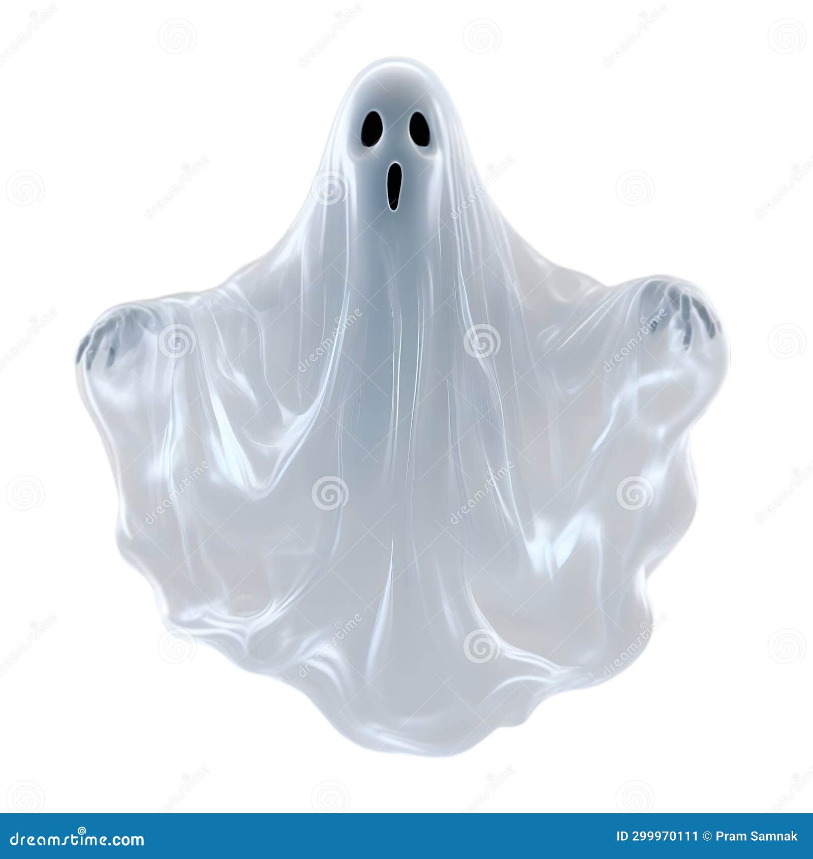 A Close-up Image of a Ghost. Ai-Generated. Stock Image - Illustration ...