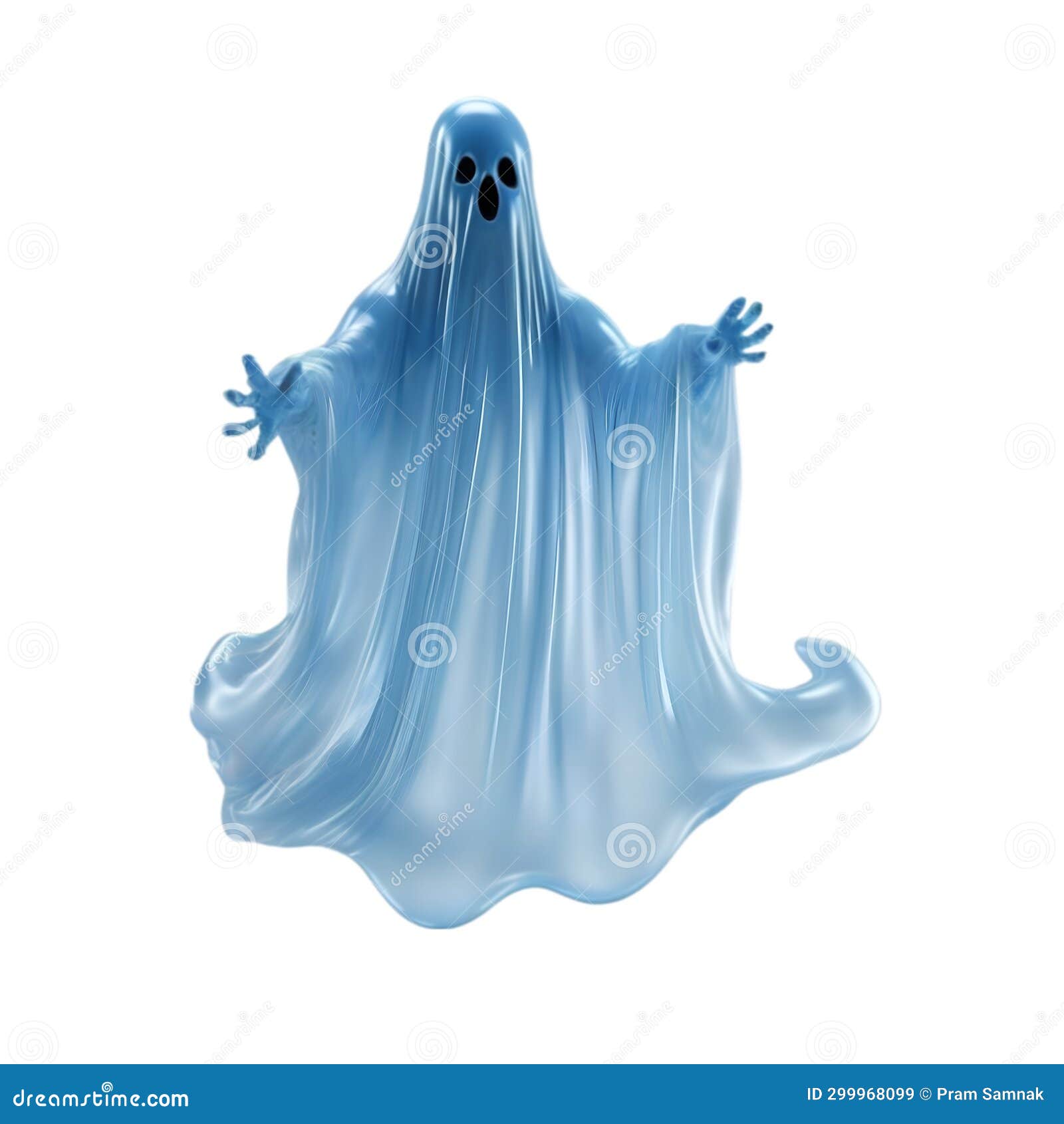 A Close-up Image of a Ghost. Ai-Generated. Stock Image - Illustration ...