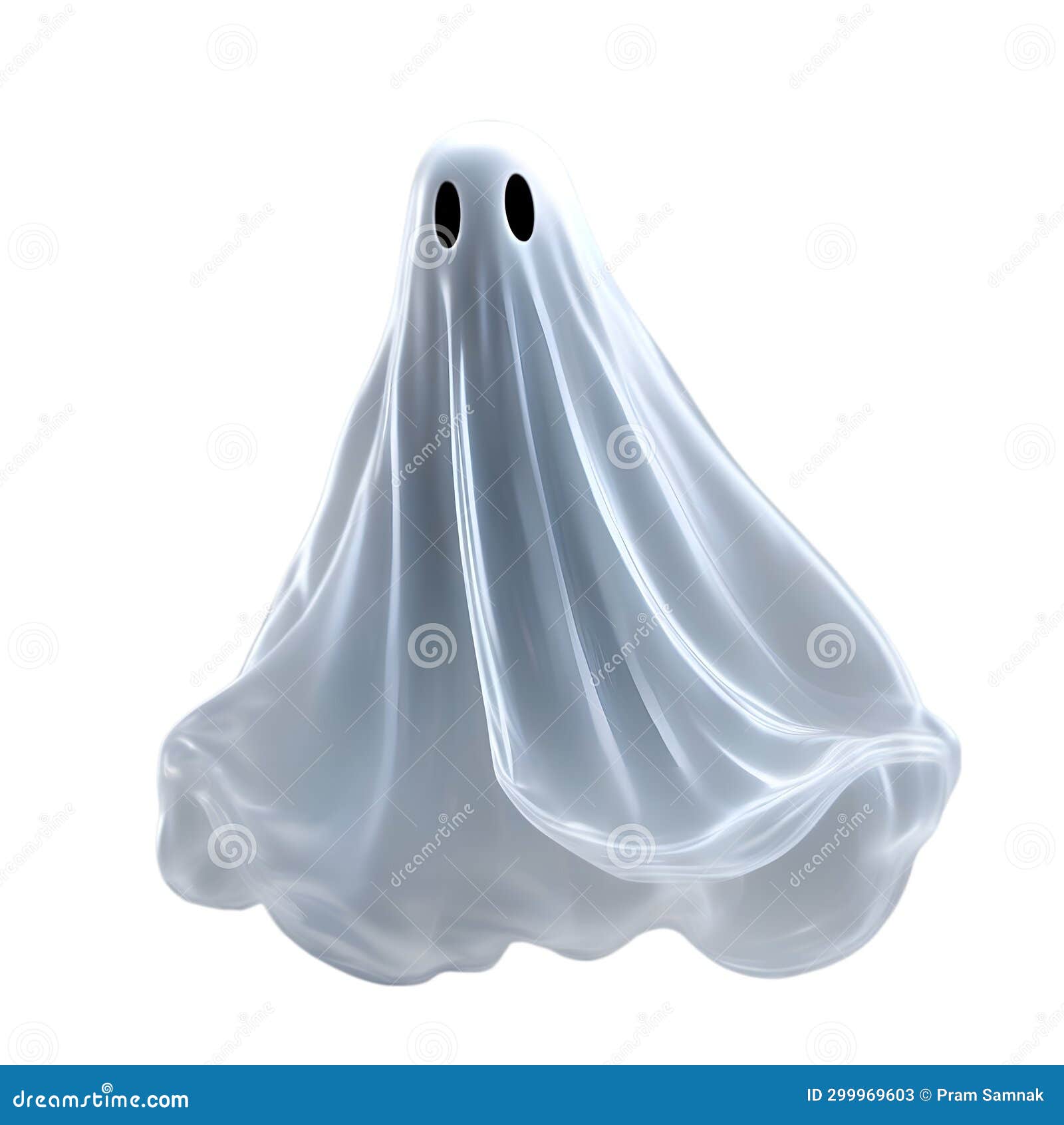 A Close-up Image of a Ghost. Ai-Generated. Stock Image - Illustration ...