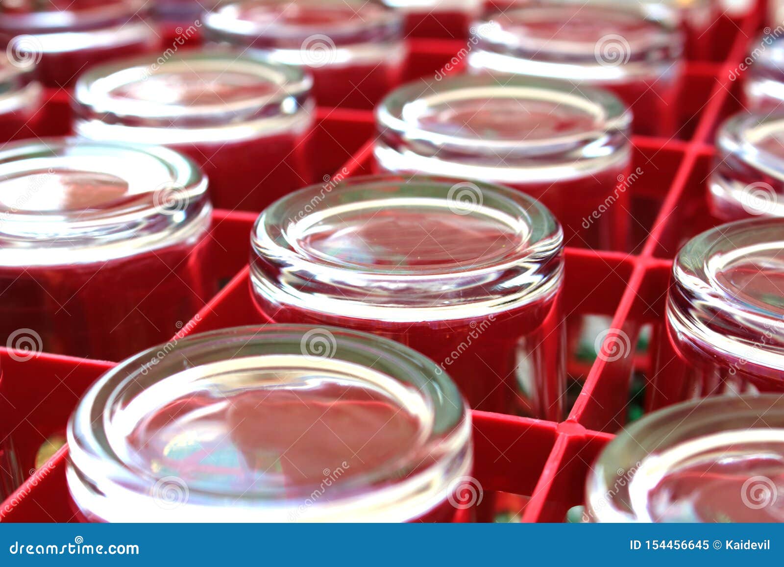 Close Up Image of Glass Crates Stock Image - Image of plastic, crate ...