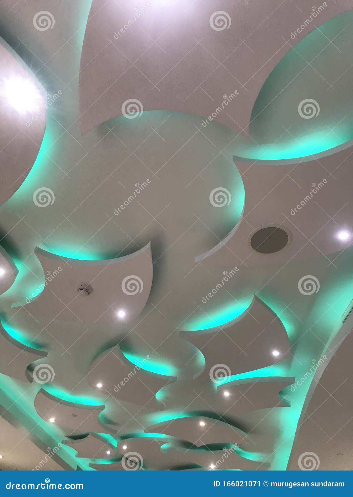 Close Up Image Gypsum False Ceiling or Suspended Ceiling Design View in ...