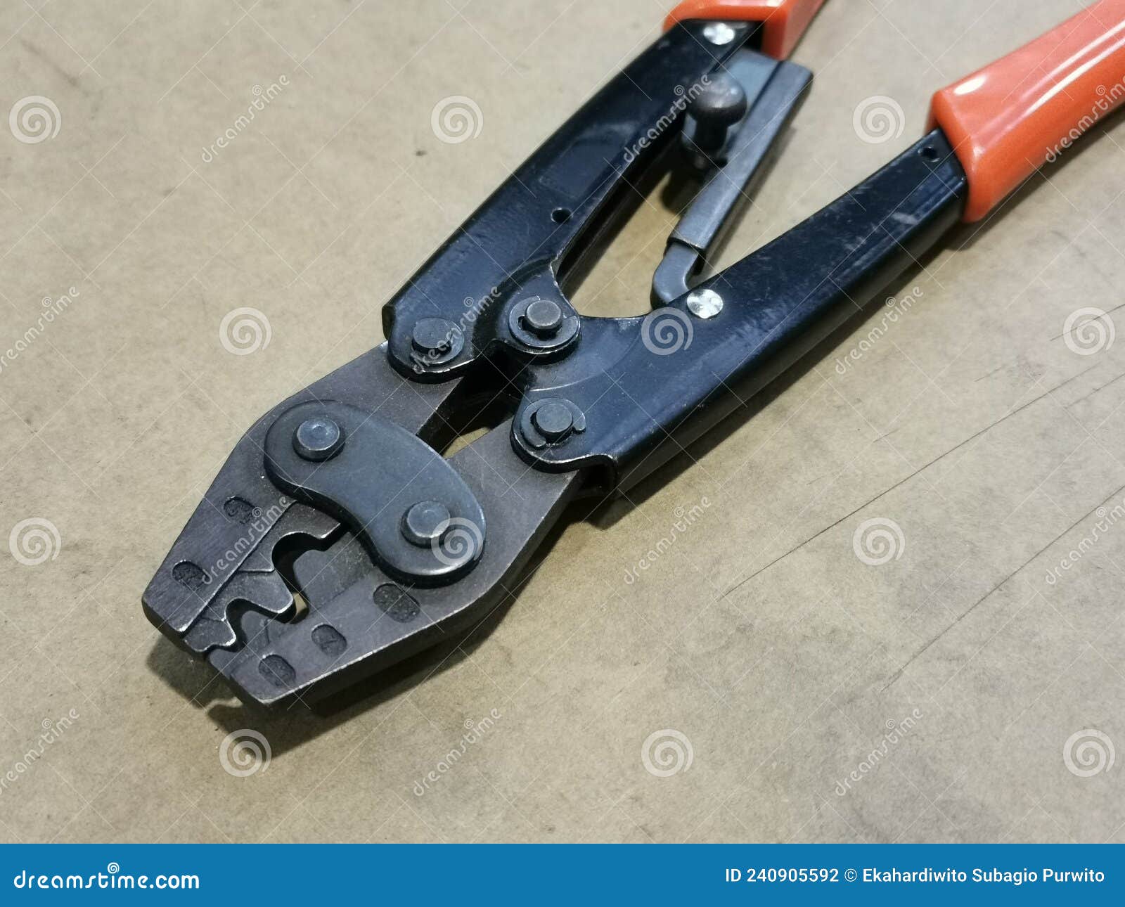 Close Up Image of Hand Crimping Press Tool Lug. Stock Photo - Image of ...