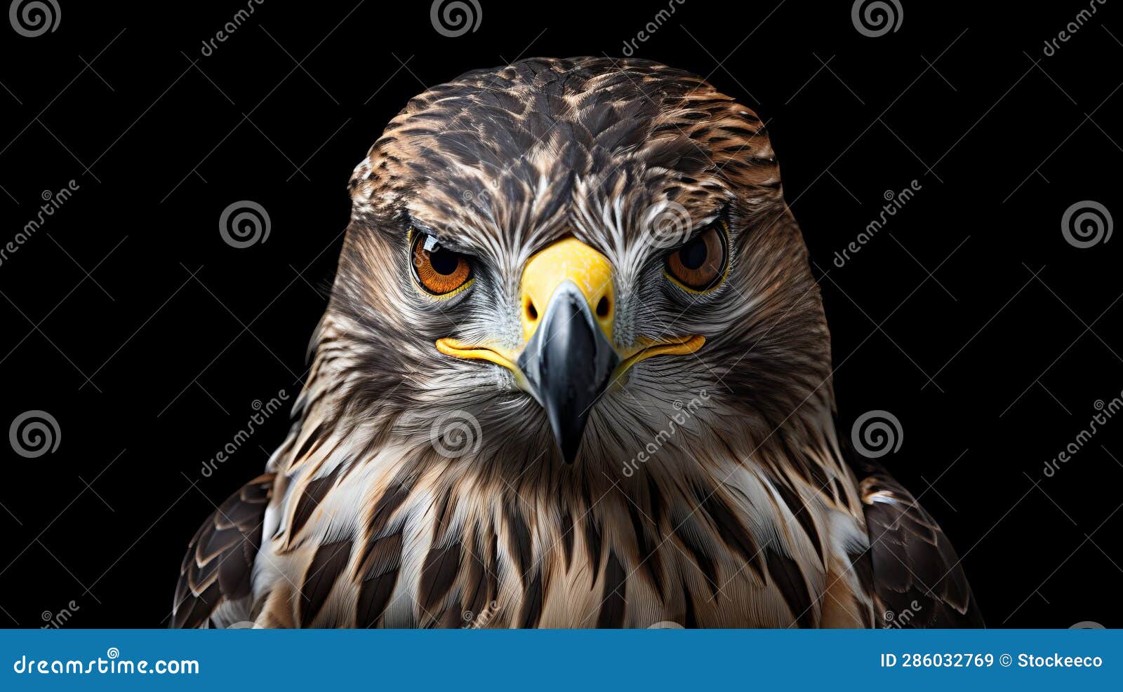 Ultra-realistic Brown Hawk with Orange Eyes - 4k Rendering Stock ...