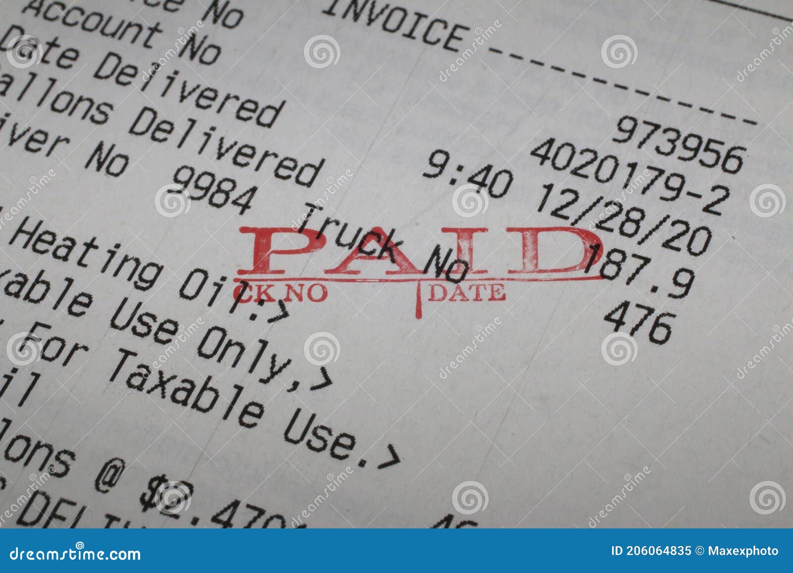 Invoice With Paid Stamp Royalty-Free Stock Image | CartoonDealer.com ...