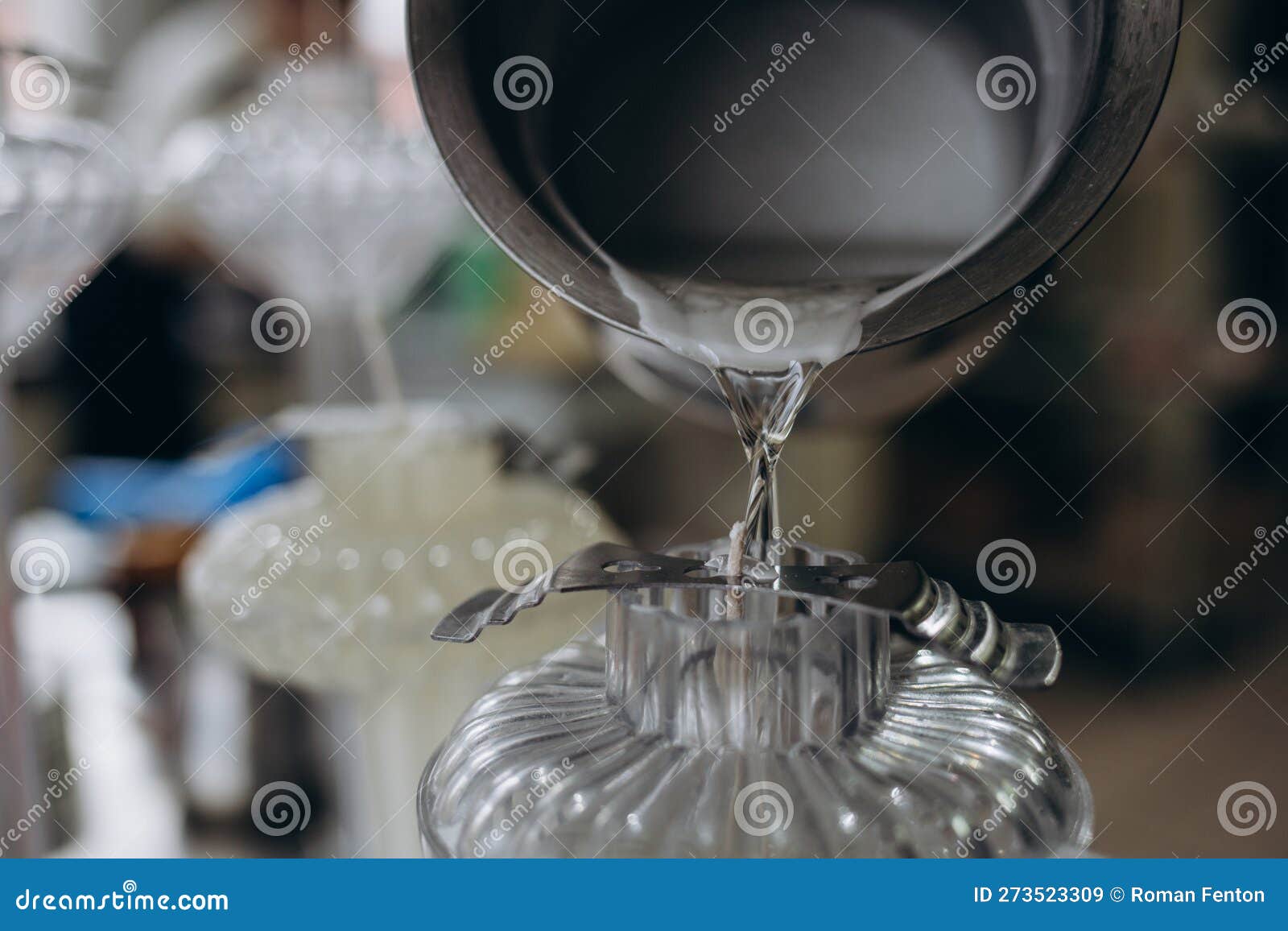 A Close Up Image of Home Made Candle Making Process. Stock Image ...