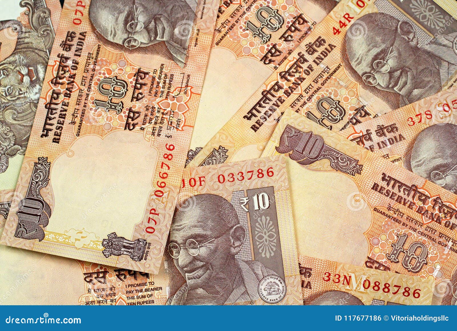 A Close Up of Indian 10 Rupee Bank Notes Stock Photo - Image of note ...