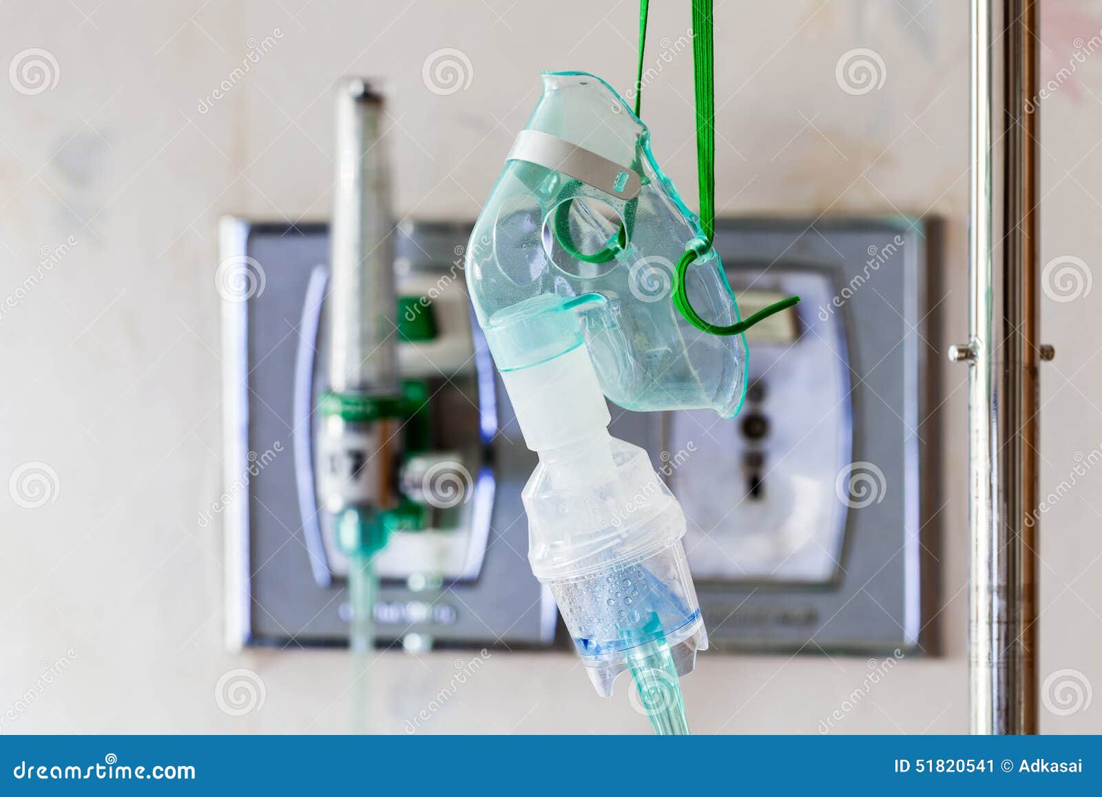 Medical Oxygen Lines And Vacuum Plug On White Wall Background In ...