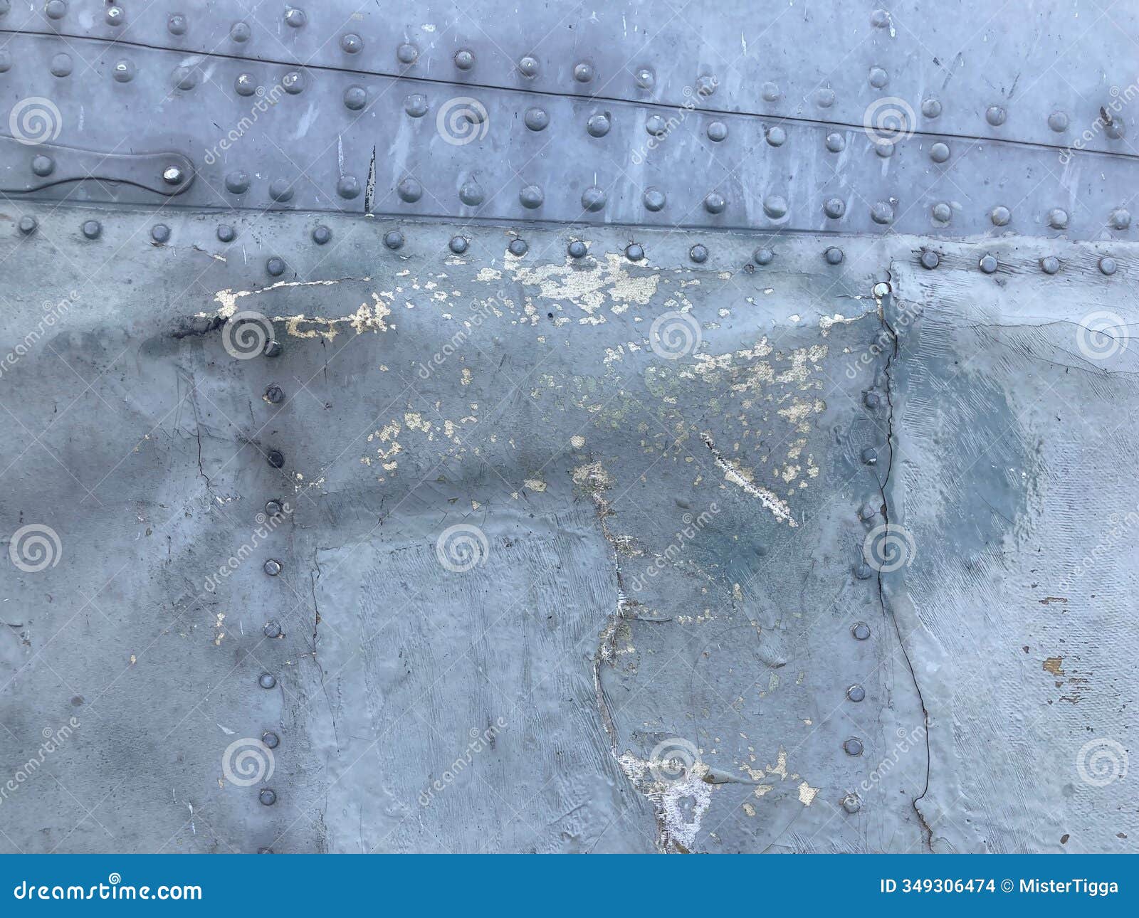 Close-up Image of a Metal Structure Underside, with Rivets and ...